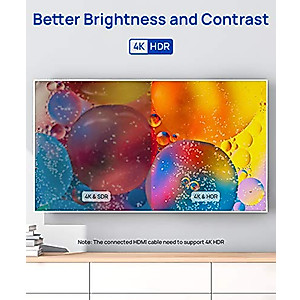 JSAUX HDMI Extension Cable 3.3FT, 4K 60Hz High Speed HDMI Extender Cord Male to Female Adapter Connector (HDR HDCP 2.2), Compatible with Roku TV Streaming Stick, Bluray Player, HDTV, Laptop, PC - Red