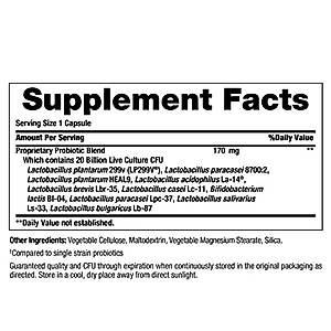 Nature's Bounty Ultra Strength Probiotic 10, Support for Digestive, Immune and Upper Respiratory Health, 70 Capsules