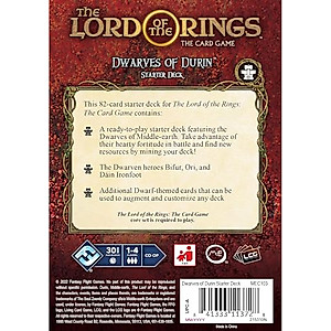 The Lord of the Rings The Card Game Dwarves of Durin STARTER DECK - Cooperative Adventure Game, Strategy Game, Ages 14+, 1-4 Players, 30-120 Min Playtime, Made by Fantasy Flight Games