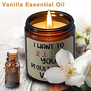 Arhalulu Scented Jar Candles, Funny Gift Candle for Women - I Want to Kick or Kiss You Candle - Hilarious Gag Candle Gifts for Women, Men, Couples, Lover, Bestie, Best Friends, Valentines Day Gift