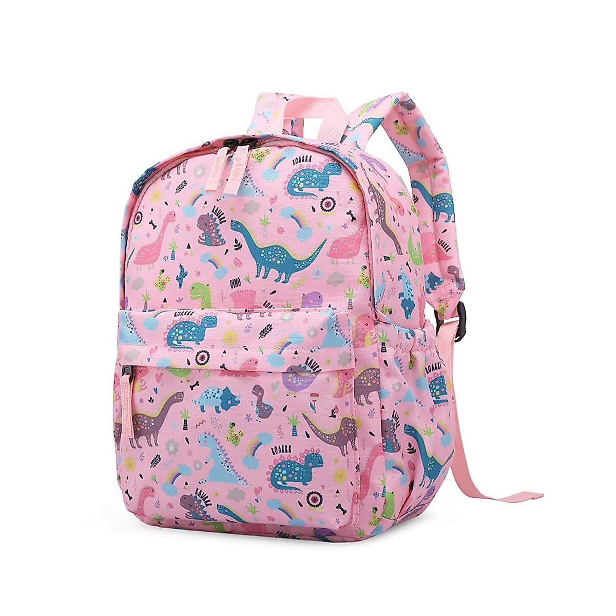THE Crafts Cute Unicorn Dinosaur Toddler Backpack for Boys Girls,Preschool Kindergarten Nursery Travel School Bag with Chest Buckle (Pink Dinosaur)
