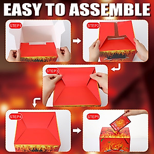 Tenceur Chili Cook off Contest Ballot Box with 50 Pcs Voting Cards and 3 Pcs Trophy Award Ribbons for Chili Cook off Game Award Prizes Party Supplies Decorations Cook Chef, Assembly Needed