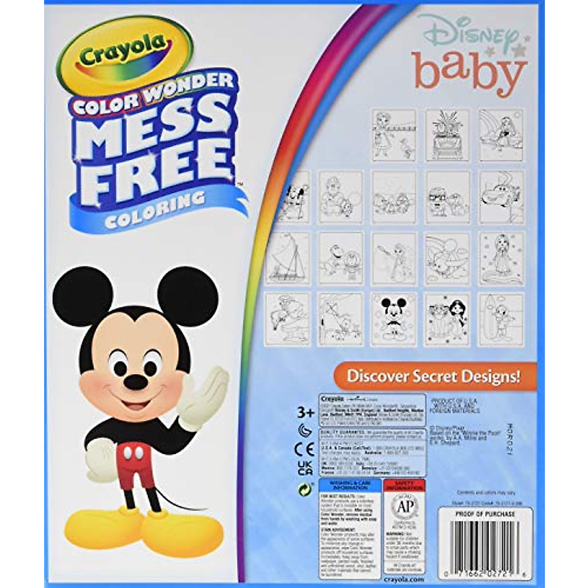 Crayola Color Wonder Disney Baby Characters, Mess Free Coloring Pages, Gift for Kids, Age 3, 4, 5, 6