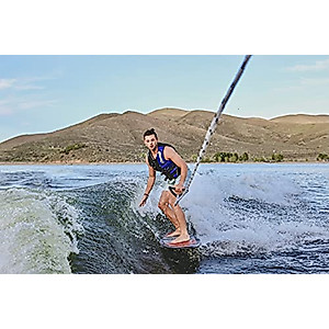 Wakesurf Rope with Handle - Adjustable 25 Foot Tow Rope with 10" Handle (White)