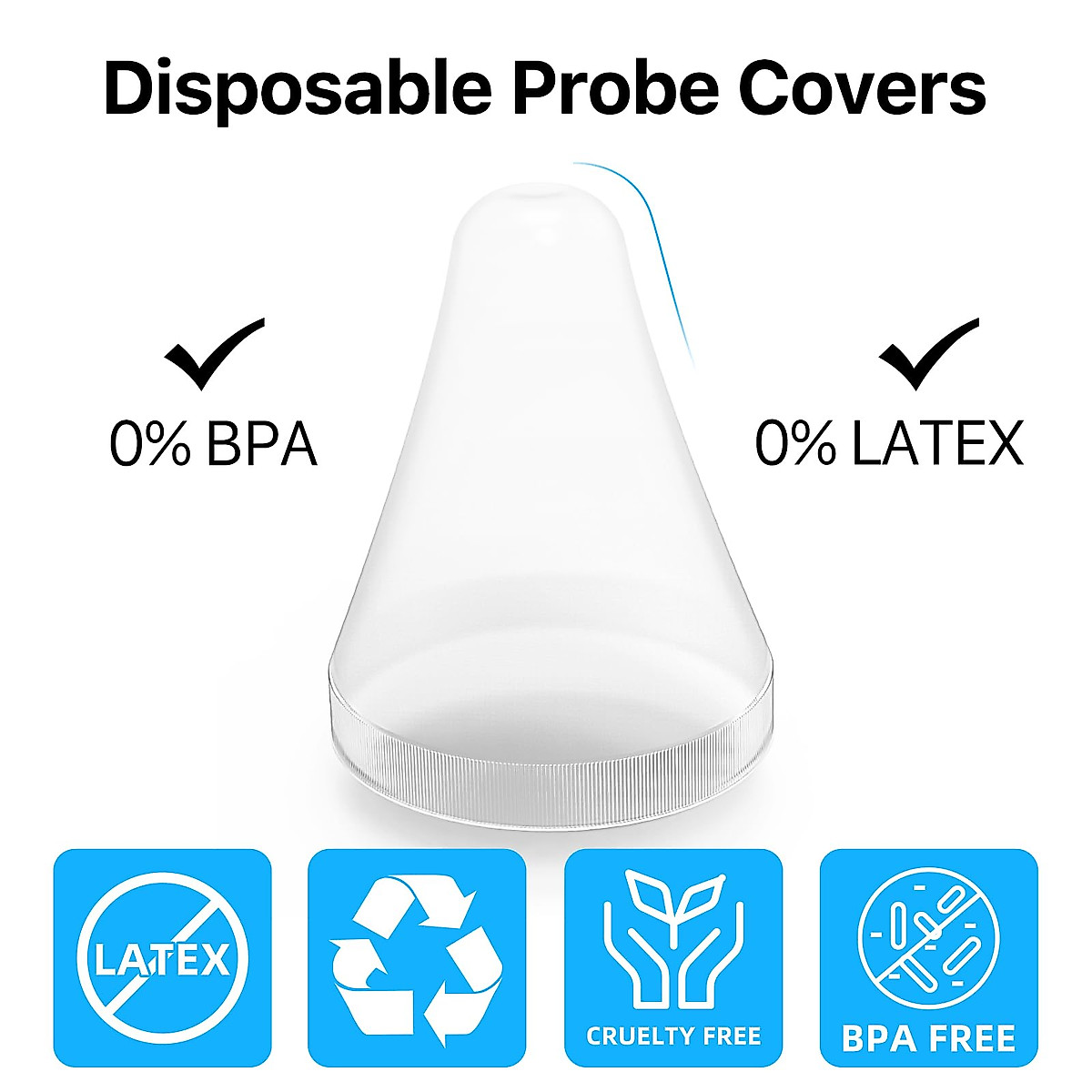 96 Counts Ear Thermometer Probe Covers Refill Caps Lens Filters for Femometer Family 1015 Ear Thermometer, Disposable Covers for Digital Ear Thermometers