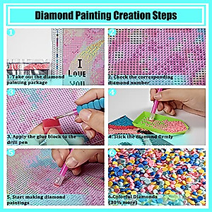 cupmod 5D Diamond Painting Kits for Adults, Giraffe Full Drill Round Crystal Rhinestone Diamond Art Gem Painting，Diamond Painting Animals for Home Wall Decor 11.7x15.8 inch