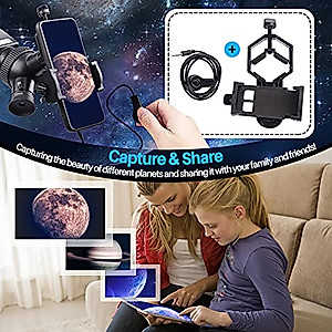 BEBANG Telescope for Adults & Kids - 70mm Aperture 400mm Refractor Telescope for Astronomy Beginners, 3 Rotatable Eyepieces, Easy to Set Up