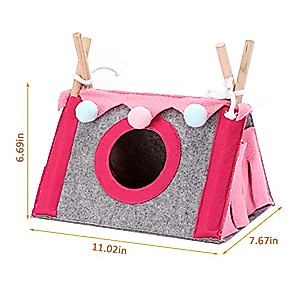 Guinea Pig Hideout,Small Animal Hideout,Guinea Pig Tunnel Tent Suitable for Guinea Pigs, Hamsters, Flying Squirrels, etc (Pink)