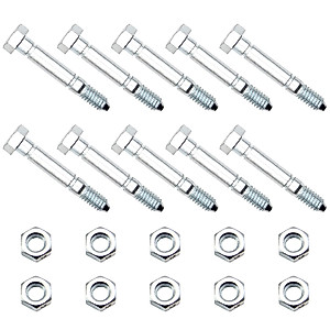 51001500 Shear Bolt Kit Fit for A riens Snowblower - 10 Set of Shear Pins & Nuts Fit for A riens ST1032 ST1028 ST824 ST828 Snow Thrower Auger, Replace 510015 AM122156 AM136890 91550 7091550YP 780-011
