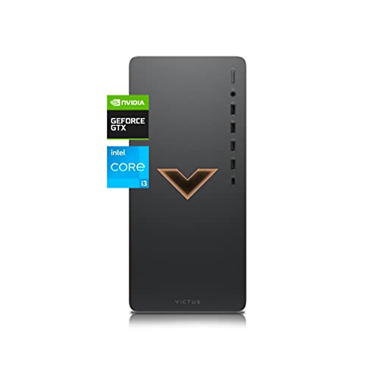 HP Victus 15L Gaming Desktop Bundle PC, NVIDIA GeForce GTX 1660 SUPER Graphics, 12th Generation Intel Core i3 Processor, 8 GB SDRAM, 256 GB SSD, Windows 11 Home OS, Wi-Fi & Bluetooth (TG02-0032,2022)