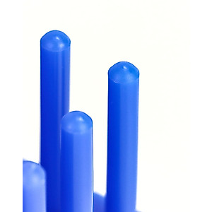 QWORK Test Tube Rack, Plastic Spike Drying Rack Holds, 2 Pack, 66-Position, for 12-16 mm Tubes, Blue