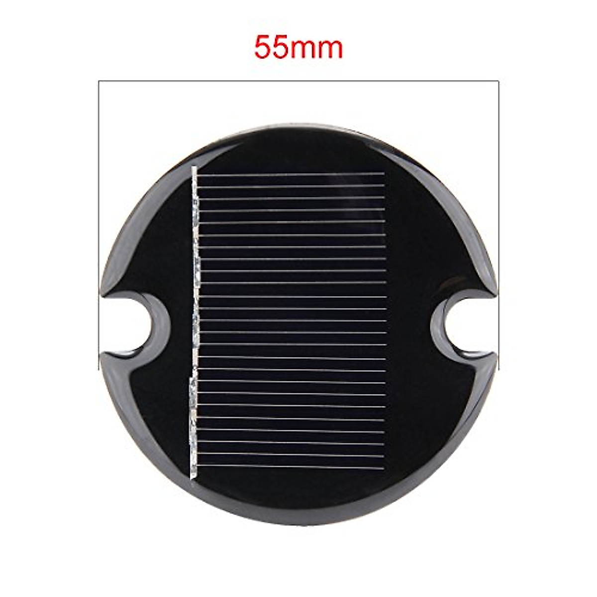 uxcell 5Pcs 2.5V 60mA Poly Mini Round Solar Cell Panel Module DIY for Phone Light Toys Charger 55mm Diameter