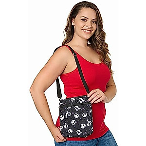 Disney Crossbody Bag Jack Skellington and Zero All Over Print Passport Travel