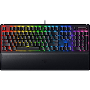Razer BlackWidow V3 Mechanical Gaming Keyboard: Yellow Mechanical Switches - Linear & Silent - Chroma RGB Lighting - Compact Form Factor - Programmable Macro Functionality, Classic Black
