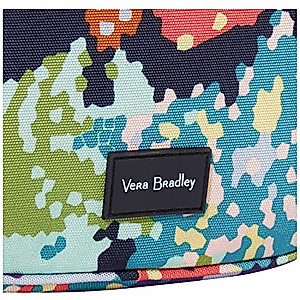 Vera Bradley Women's Recycled Lighten Up ReActive Lunch Bunch Lunch Bag, Happy Blooms Cross-Stitch, One Size