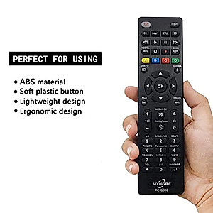 MYHGRC Universal Remote Control for Insignia/Sanyo/Sharp/Samsung/Sony/Hisense/Panasonic/Philips/Toshiba/LG Smart TVs and More Brands, Simple Set-up Required