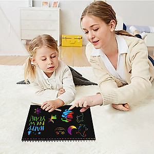MBJRFU Scratch Art Books for Kids Rainbow Scratch Paper for Best Gifts