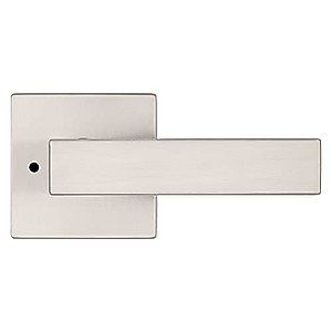 Kwikset Singapore Privacy Door Lever for Bedroom and Bathroom Doors with Microban in Satin Nickel