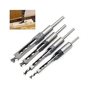 Square Hole Drill Bit,Yingte Woodworking Square Hole Drill Bit Mortising Chisel Hole Saw Drill Bit