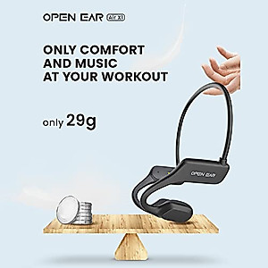 Bone Conduction Sport Open Ear Headphones Wireless Bluetooth Cycling Earbuds That Don't Go in Your Ear with Mic Waterproof Bone Conducting Ear Phones for Running Workout Gym Earphones Green