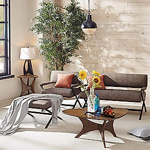 Ink+Ivy Blaze Accent Tables - Wood Coffee Table - Solid Rubberwood Pecan Finish, Contemporary Style Cocktail Tables - 1 Piece Solid Wood Coffee Tables For Living Room, Brown, IIF17-0010