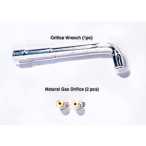 Blackstone 5019 Propane to Natural Gas Conversion Kit 10 ft. x 3/8" Hose, 7mm Wrench, 2 Orifices, Quick Connect Adapter Perfect for BBQ, Grill, Pizza Oven, Patio Heater(Fits Select Models), Gray