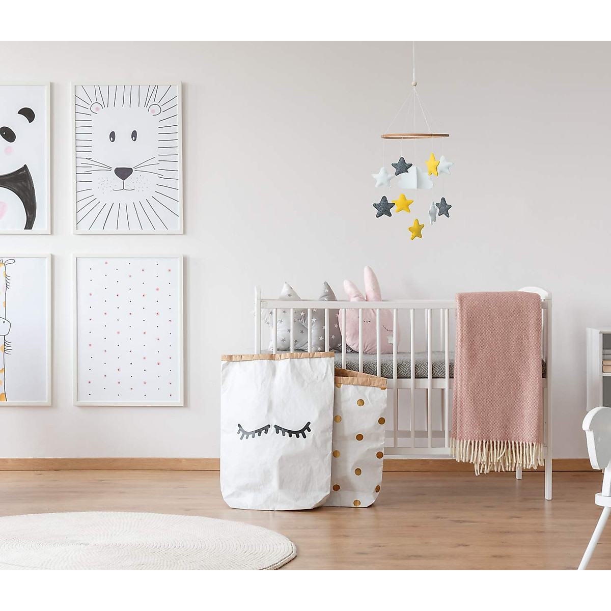 Baby Crib Mobile by Cheeky Owl - Dreamy Cloud and Stars for Nursery Decor and Ceiling Decoration, Gender Neutral, and Handmade Premium Materials