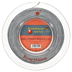 Kirschbaum Reel MAX Power Rough Tennis String, 1.30.mm/16-Gauge, Silver Grey