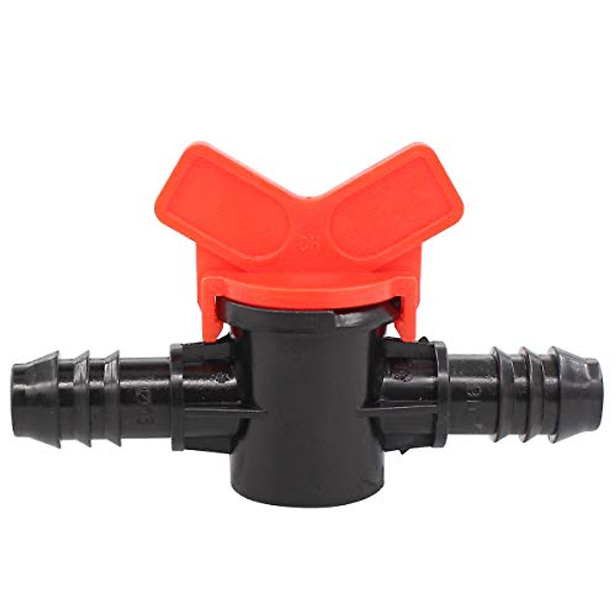 XtremeAmazing Drip Irrigation Barbed Ball Valve 16mm 1/2 Inch Tubing Shut-Off Gate Switch Hose Connectors for Agricultura Garden Pack of 10