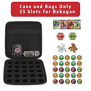 MADCAT Organizer Case Compatible with Bakugan Battle Planet, BakuCores, Armored Alliance, Geogan Rising, Toy Organizer Storage Container Holder (25, white)
