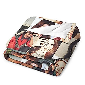 Rwillppycfei Best Lana Music Del Theme Rey Throw Blanket, Flannel Fleece Blankets and Throws for Better Sleep, Large Air Conditioned Blanket 40"x50"