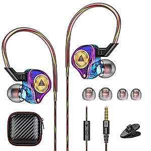 JAKPAK Wired Earbuds with Mic in-Ear Headphones Sports Earphones 3.5mm Earbuds, Wired Headphones Noise Canceling Deep Bass Stereo Sound Earbuds for iPhone 6/6S Samsung A13 A03s S10 S9, Moto G Stylus