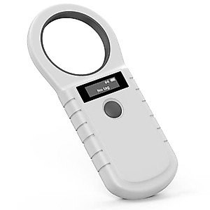 Alacrity Bluetooth Animal Microchip Tag Reader Scanner Wireless RFID Animal Handheld Reader Pet ID Scanner Rechargeable Animal Chip Scanner Pet Tag Scanner FDX-B(ISO 11784/11785) ID64 RFID