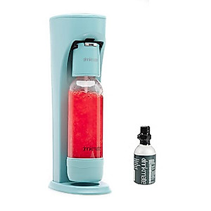 DrinkMate OmniFizz Sparkling Water and Soda Maker, Carbonates Any Drink, with 3 oz CO2 Test Cylinder (Arctic Blue)