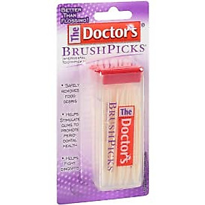 The Doctor's BrushPicks Interdental Toothpicks | 120-Picks per pack | (6-Pack)