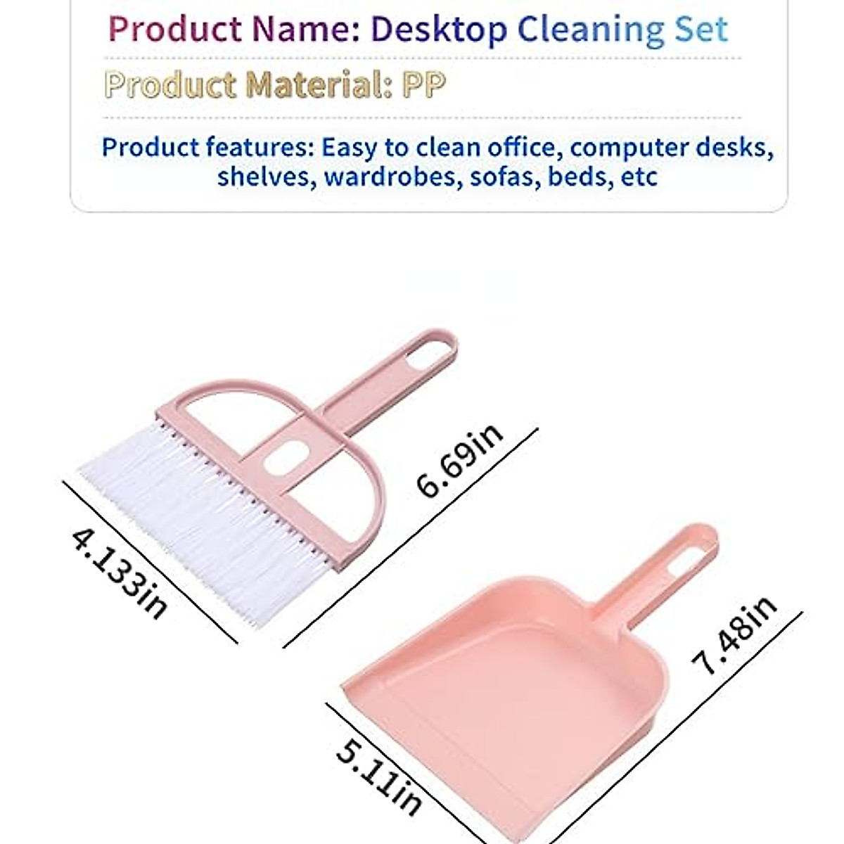 2021 New Mini Desktop Sweeping Cleaning Brush Table Small Broom Multifunctional Hanging Desk Dustpan Set