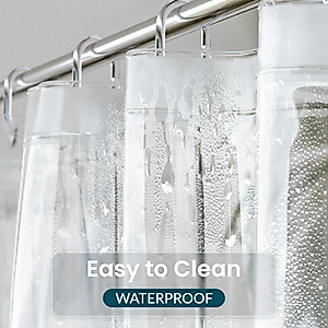 Titanker Clear Shower Curtain Liner, 72 x 72 Plastic Shower Liner Lightweight PEVA Shower Curtain Liner for Bathroom, Waterproof Shower Liner with Magnets and Rustproof Grommet Holes