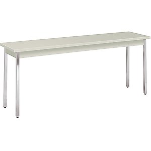 HON Utm1872loloc Utility, Rectangular, 72W X 18D X 29H, Light Gray Table, Beige
