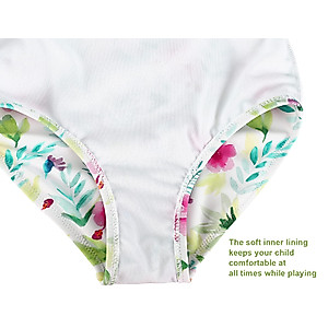 Cadocado Baby Girls' Ruffled Sleeveless Swimwear UPF 30-40 Sun Protection One Piece Swimsuits for Infant(1.5-2Y) Pink