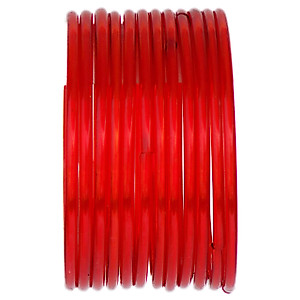 JD'Z Collection Indian Glass Bangle Set For Girls & Women Traditional Bollywood Fashion Jewelry Glass Bangles for Dailywear,Ethnic Wear Bangles Set of 12 (Red 2.6)
