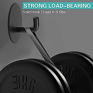 Adhesive Hooks, Sticky Hook Made of 304 Stainless Steel, Super Sticky Nail-Free Wall Hooks for Hanging Coats and Towels, 5 Packs, LIISKY(Silver)