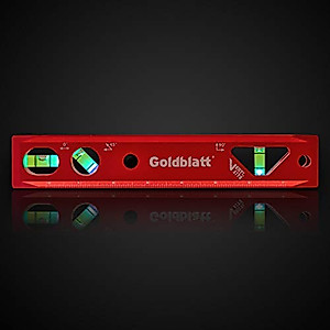 Goldblatt 3-Piece Torpedo Level Set - 9", 24", 48" Spirit Level Included, Aluminum Alloy Construction