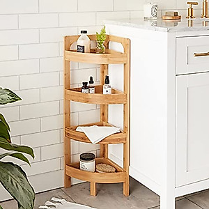 31.5" 4 Tier Bamboo Corner Storage Shelf By Trademark Innovations