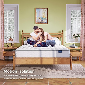 Vesgantti Twin Mattress, 10 Inch Twin Size Hybrid Mattress in a Box, Twin Bed Innerspring Mattress with Gel Memory Foam and Pocket Coils Spring, Tight Top Series Medium Firm Feel