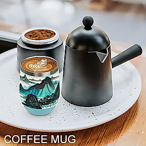 OPTKSNCU 304 Stainless Steel Insulated Cup with Lid, Landscape Patterns Print Durable, And Easy to Clean – Ideal for Home, Office, And Gift Giving