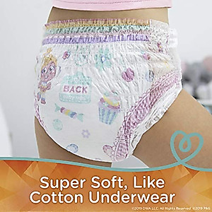 Pampers Easy Ups and Baby Wipes - Pull On Disposable Potty Training Underwear for Girls and Boys, Size 7 (5T-6T), 84 Count with Sensitive Wipes, 12X Pop-Top Packs, 864 Count