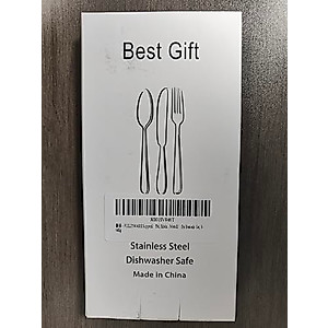 FULLYWARE Soup Spoons, Stainless Steel 6.1” Heavy Duty Round Spoons, Dinner Spoon Table Spoon Silverware, Metal Spoon Cutlery Set, 6-Piece