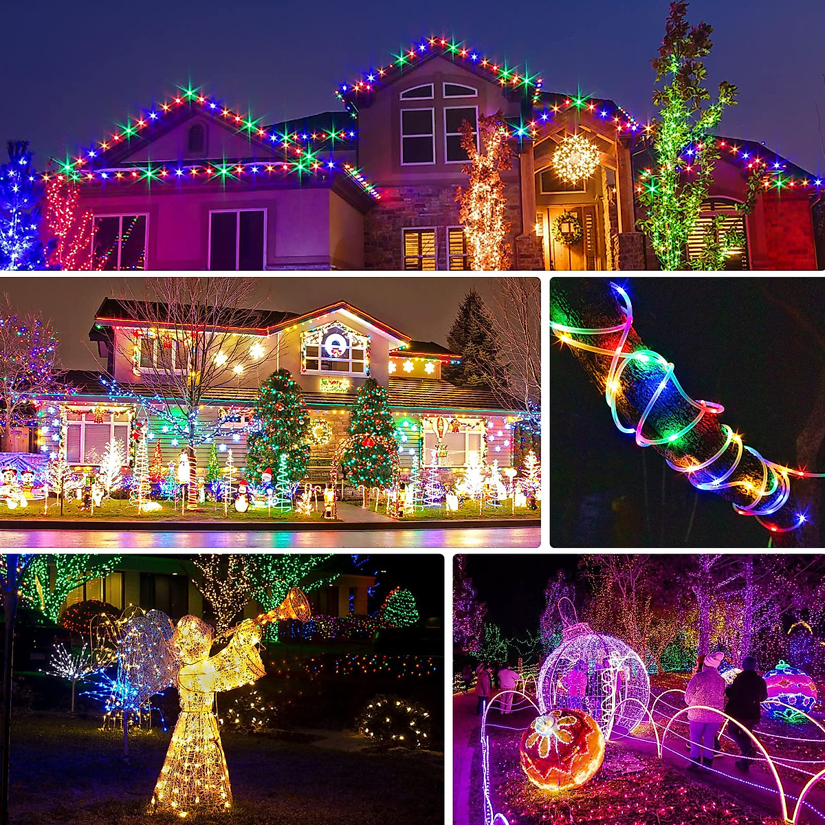 SURLED 99Ft LED Rope Lights Outdoor, 16 Colors Changing Outdoor String Light Plug in, 300 LEDs Waterproof Rope Light with Remotes for Bedroom Wedding Patio Party Garden Halloween Christmas