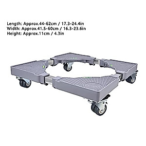 plplaaoo Fridge Stand,Universal Mobile Base Fridge Stand with 4 Locking Wheels,Movable Adjustable Fridge Stand,Dryer Stand,Refrigerator Stand,Washing Machine Stand Moving Roller