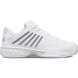 K-Swiss Women's Hypercourt Express 2 Tennis Shoe, White/Black, 7.5 M